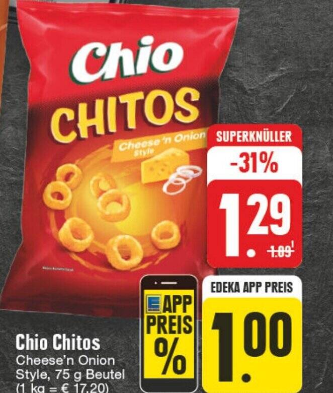 Chio Chitos Cheese'n Onion Style, 75 g aanbieding bij Edeka DE