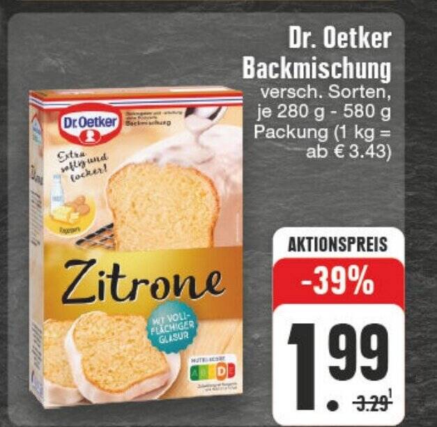 Dr. Oetker Backmischung aanbieding bij Edeka DE