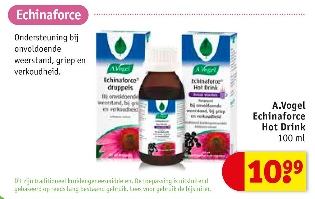 A.Vogel Echinaforce Hot Drink aanbieding bij Kruidvat