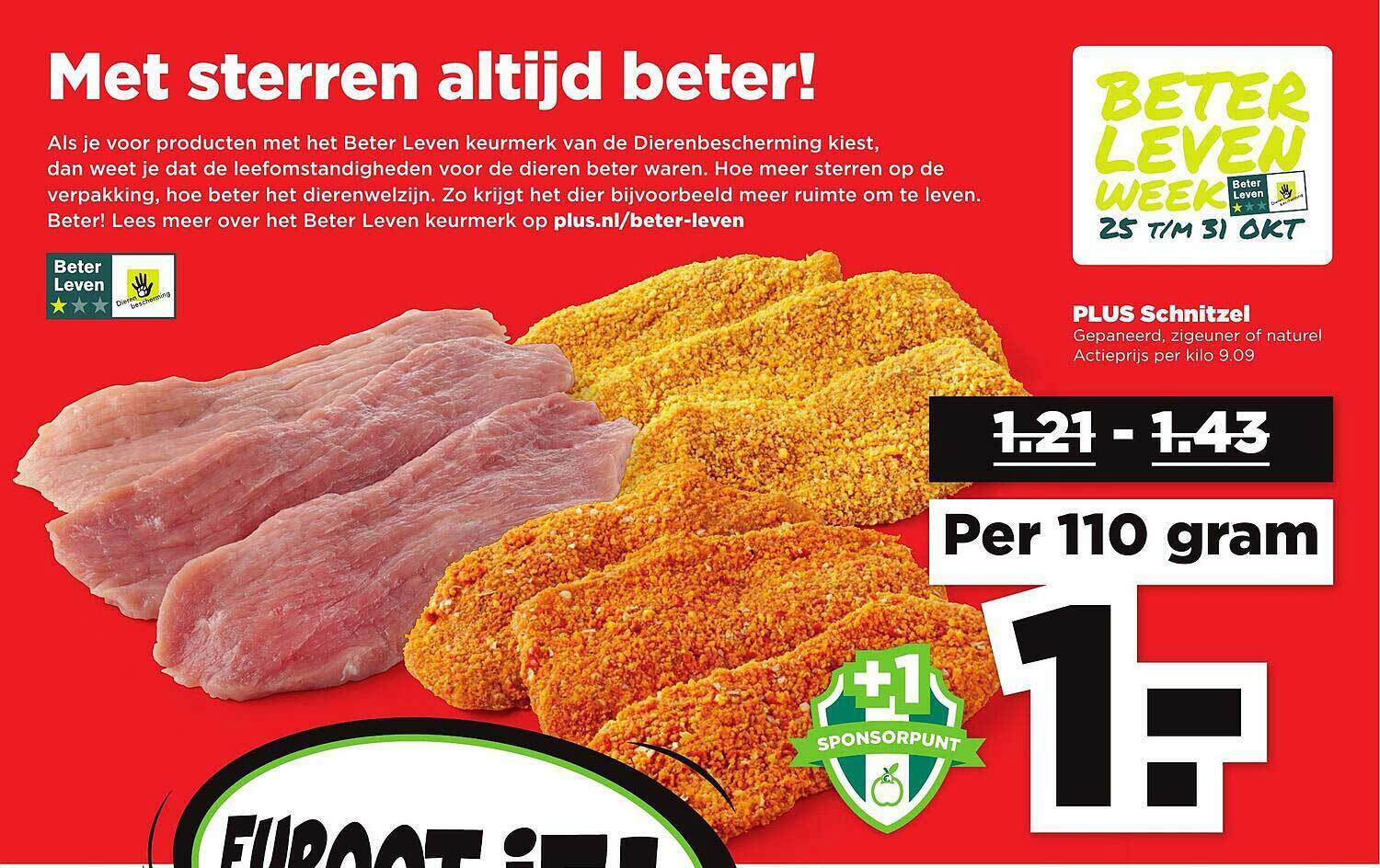 Plus Schnitzel Gepaneerd, Zigeuner Of Naturel aanbieding bij PLUS