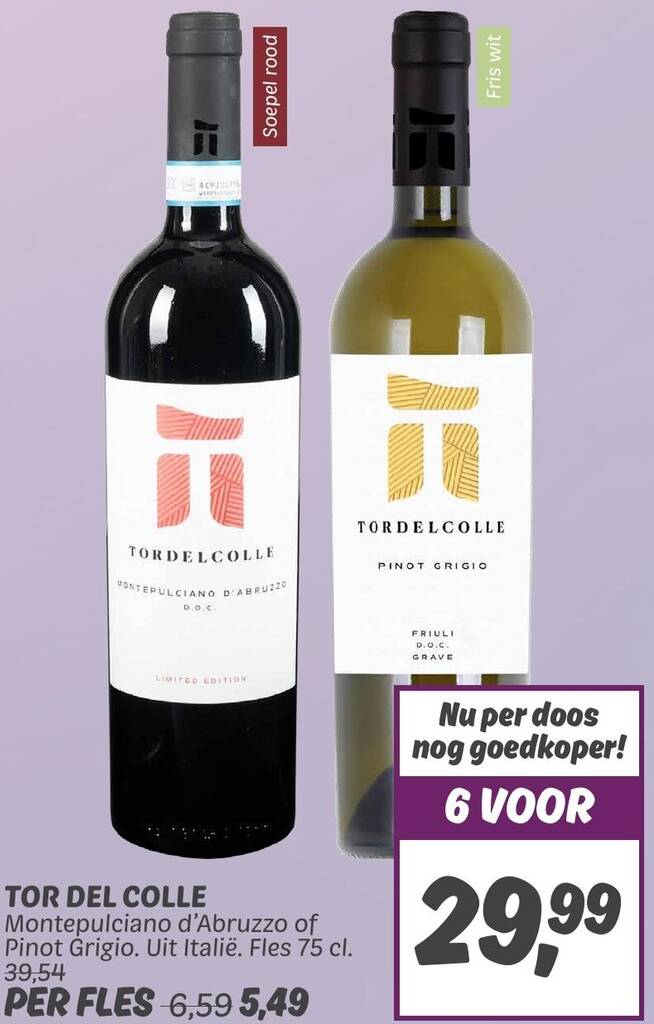 TOR DEL COLLE 75 cl 75 cl. aanbieding bij Dekamarkt