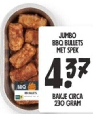 BBQ BULLETS MET SPEK 230g aanbieding bij Jumbo