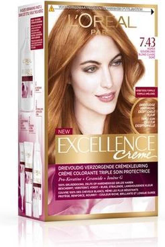 L'Oréal Paris Excellence Crème haarkleuring - Koper Goudblond ...