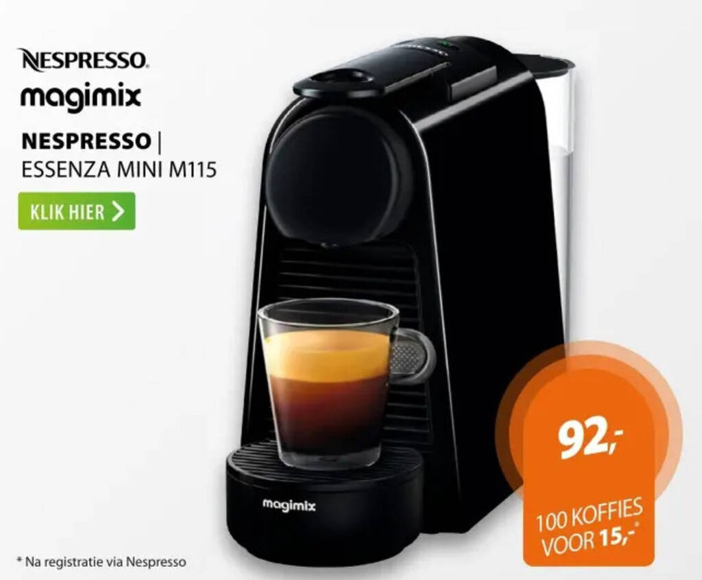 NESPRESSO ESSENZA MINI M115 aanbieding bij Expert