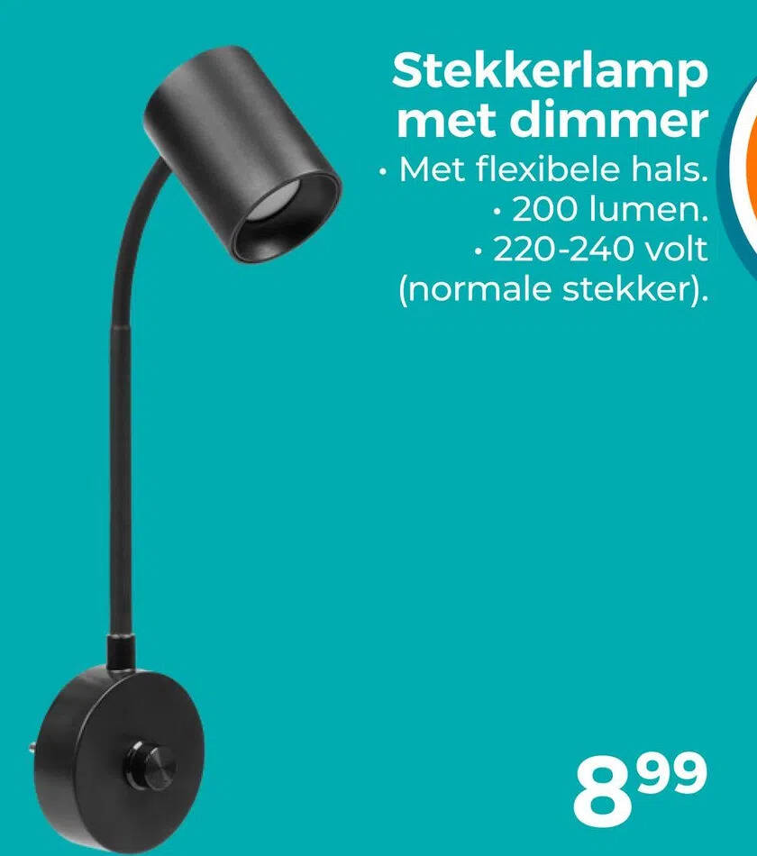 Stekkerlamp met dimmer aanbieding bij Trekpleister