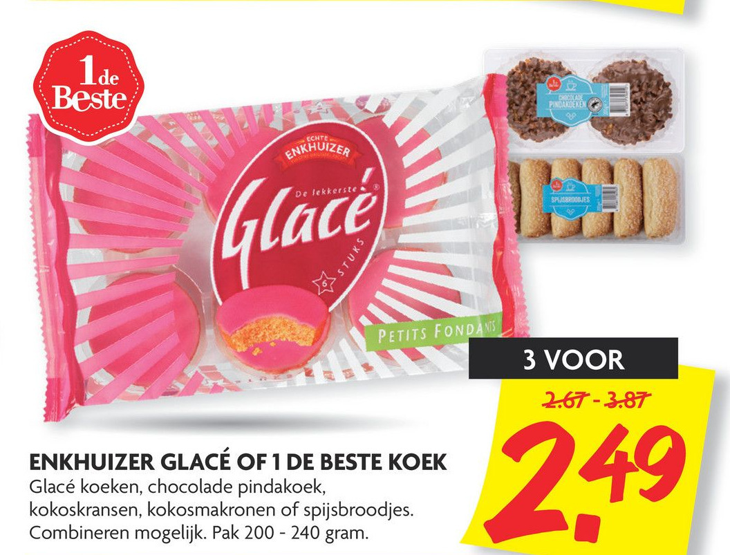 ENKHUIZER GLACÉ OF 1 DE BESTE KOEK aanbieding bij Dekamarkt
