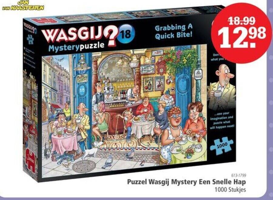 Puzzel Wasgij Mystery Een Snelle Hap 1000 stukjes aanbieding bij Marskramer