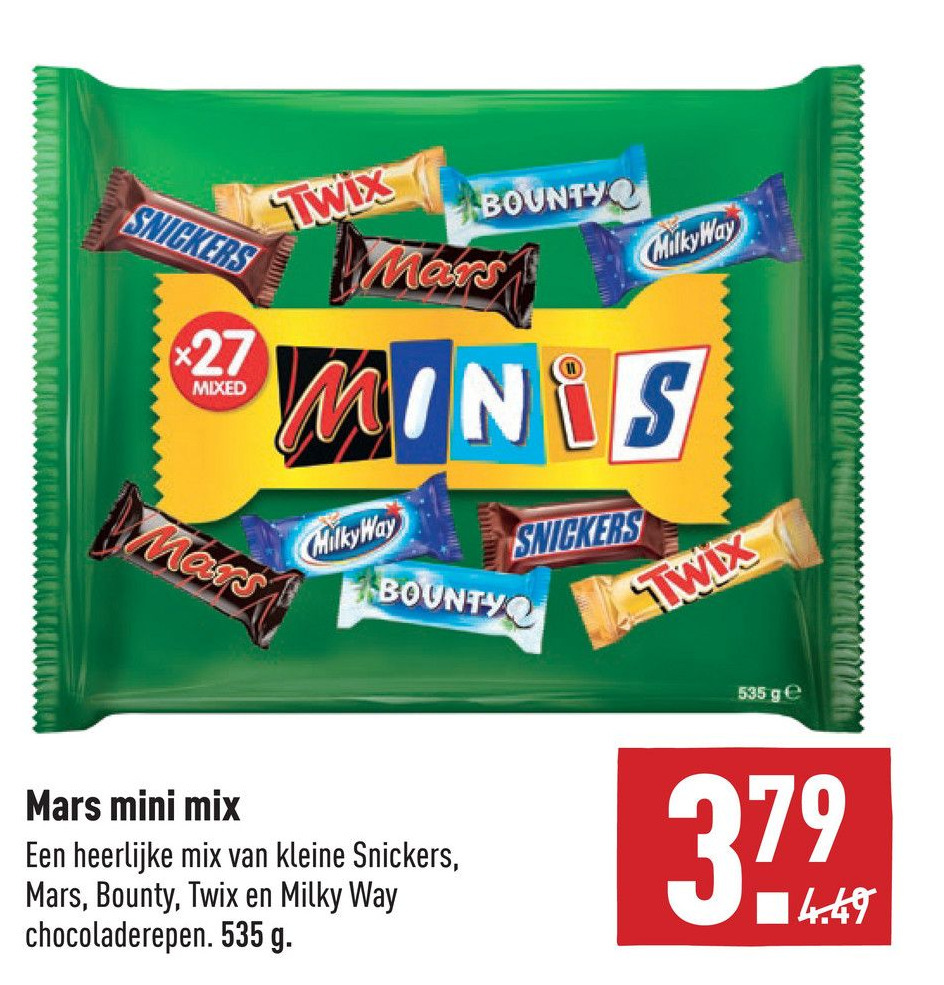Mars mini mix aanbieding bij ALDI