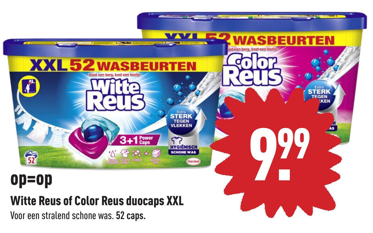 Witte Reus of Color Reus duocaps XXL aanbieding bij ALDI