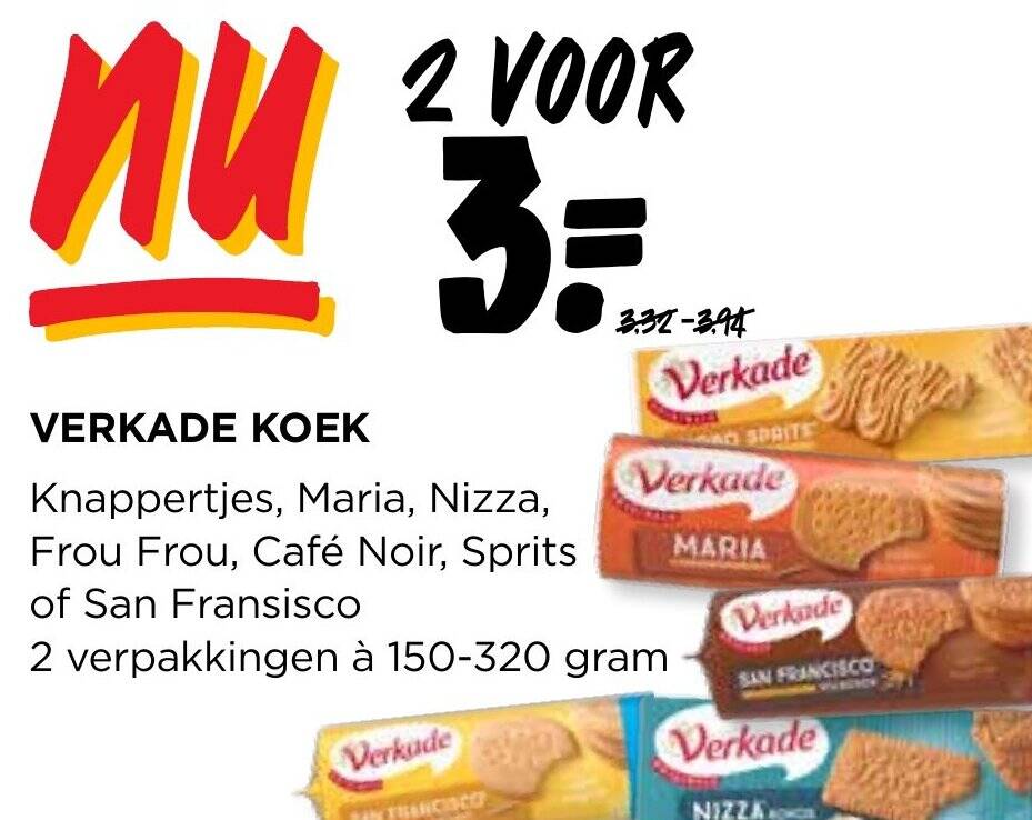VERKADE KOEK aanbieding bij Jumbo