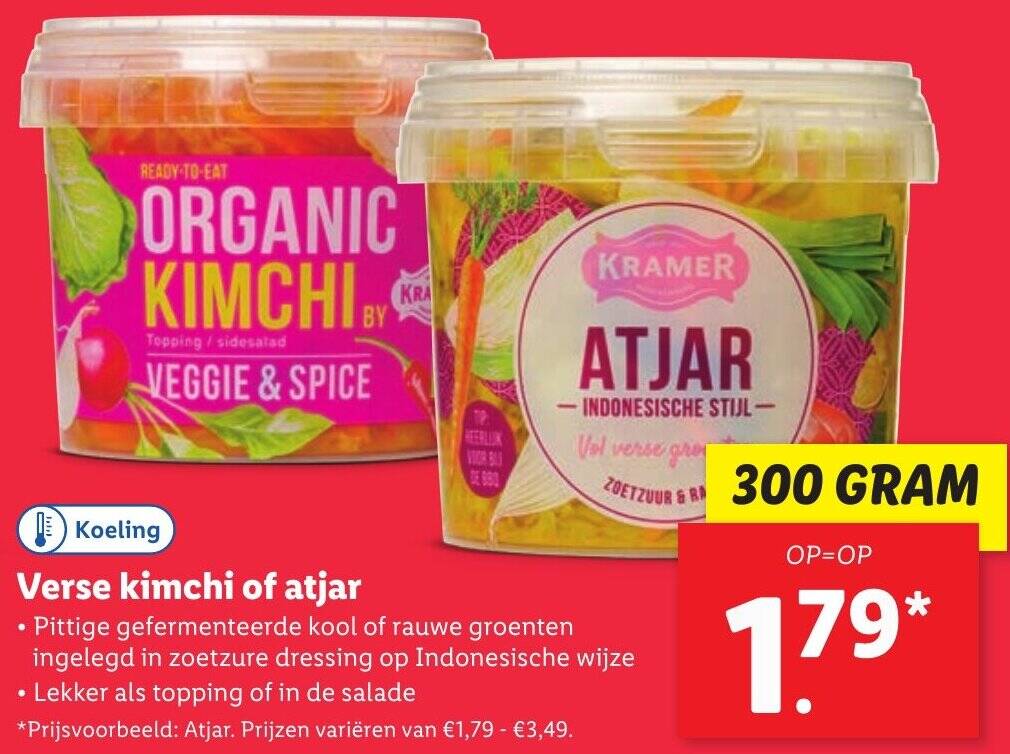 Verse kimchi of atjar 300g aanbieding bij Lidl
