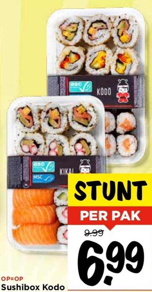Sushibox Kodo aanbieding bij Vomar Voordeelmarkt