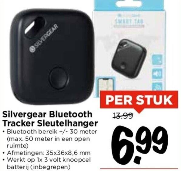 Silvergear Bluetooth Tracker Sleutelhanger aanbieding bij Vomar ...