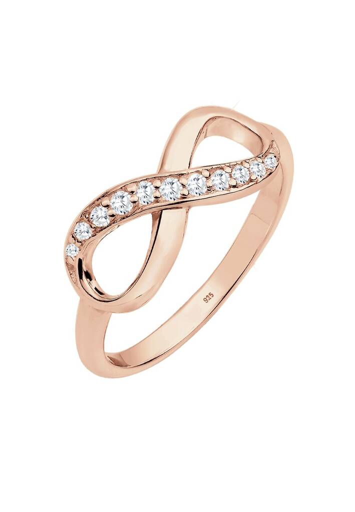 Elli Dames Infinity Symbool Oneindigheid Trend met Zirkonia Kristallen ...