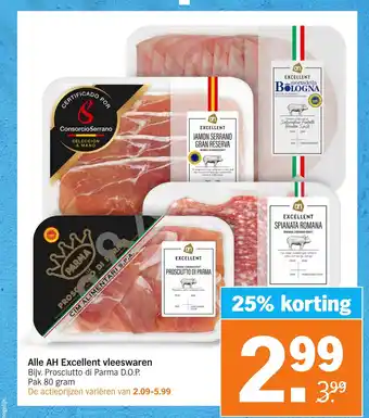Excellent vleeswaren aanbieding bij Albert Heijn