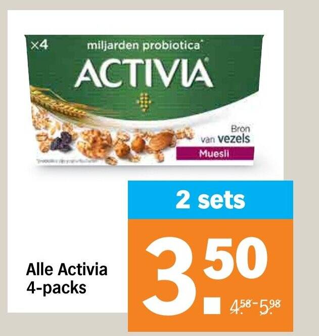 Activia 4-packs aanbieding bij Albert Heijn