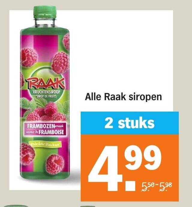 Raak siropen aanbieding bij Albert Heijn
