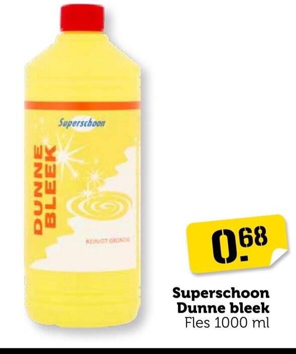 Superschoon Dunne bleek 1000 ml aanbieding bij Coop