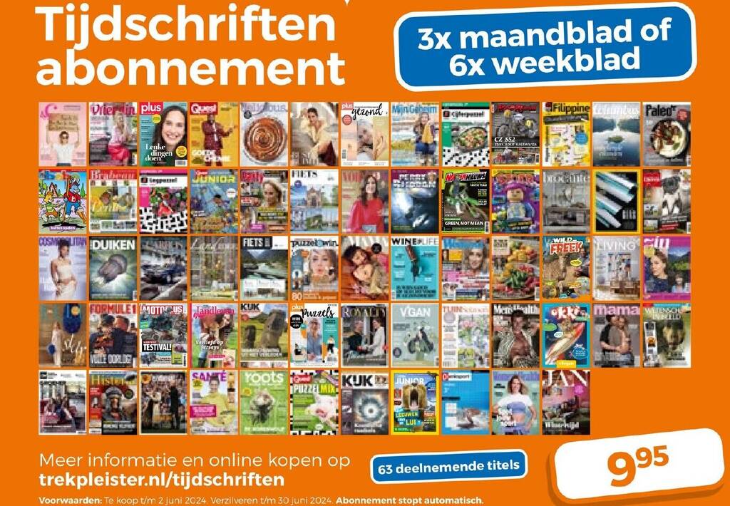 Tijdschriften abonnement aanbieding bij Trekpleister