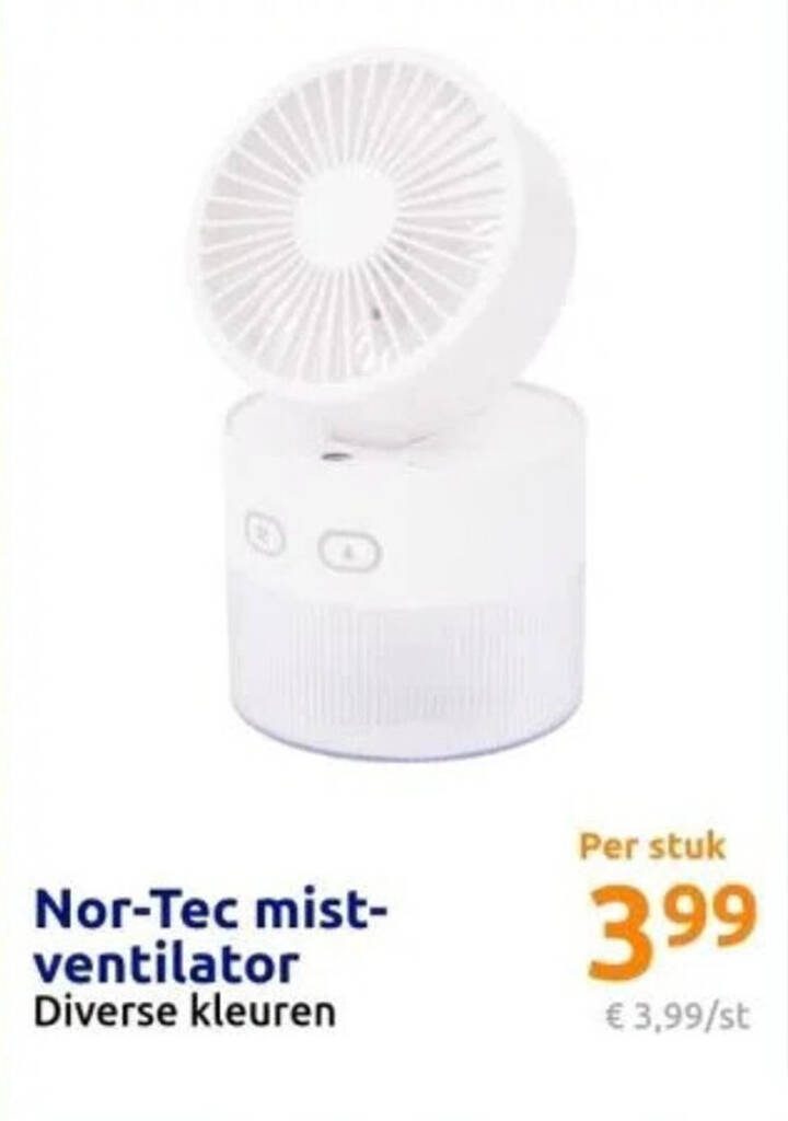 Nor-Tec mist- ventilator aanbieding bij Action