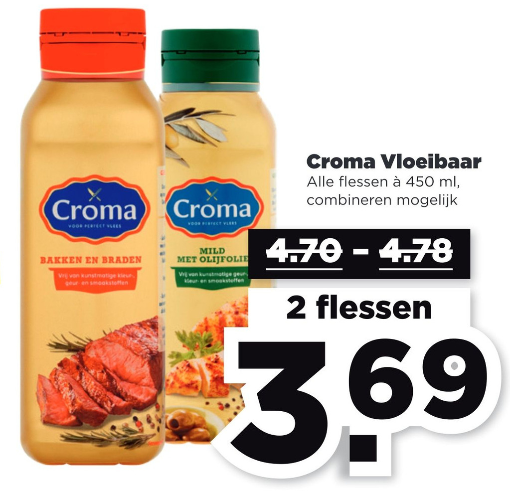 Croma Vloeibaar 450ml aanbieding bij PLUS