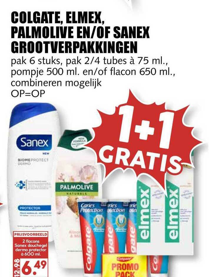 Colgate, elmex, palmolive en-of sanex grootverpakkingen 600 ml ...