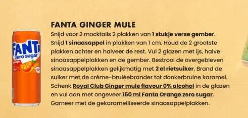 FANTA GINGER MULE aanbieding bij Albert Heijn