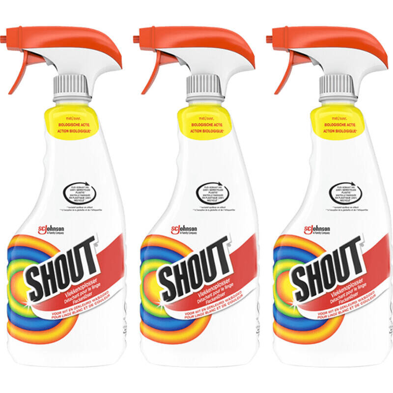 Shout vlekkenoplosser spray 3-pack aanbieding bij Albert Heijn