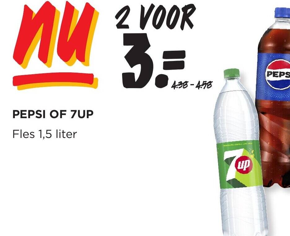 PEPSI OF 7UP 1.5L aanbieding bij Jumbo