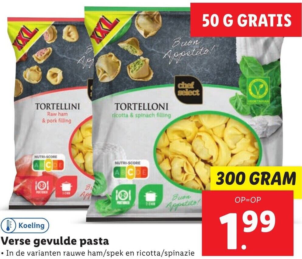 Verse gevulde pasta 300g aanbieding bij Lidl