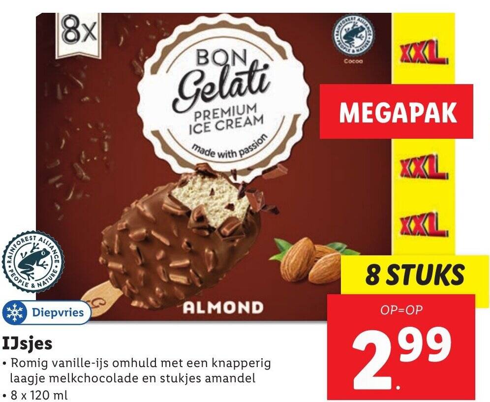 IJsjes 8 x 120ml aanbieding bij Lidl