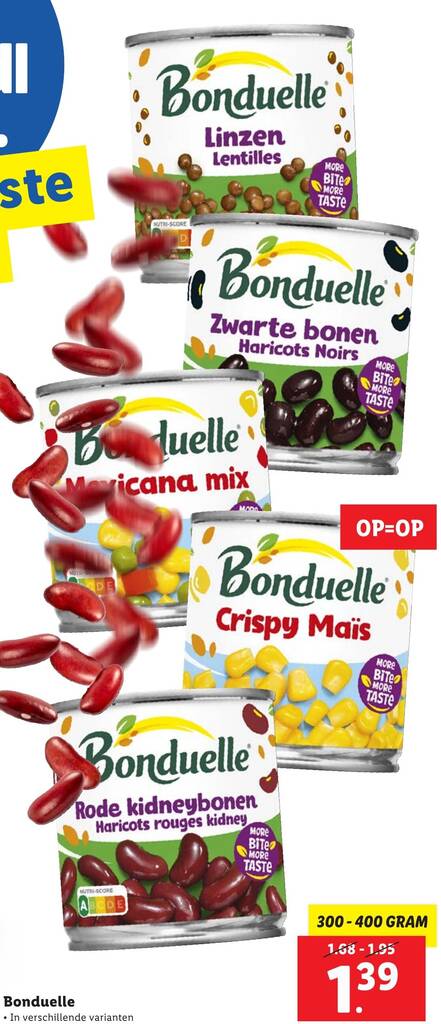 Bonduelle 300-400g 300/400g aanbieding bij Lidl