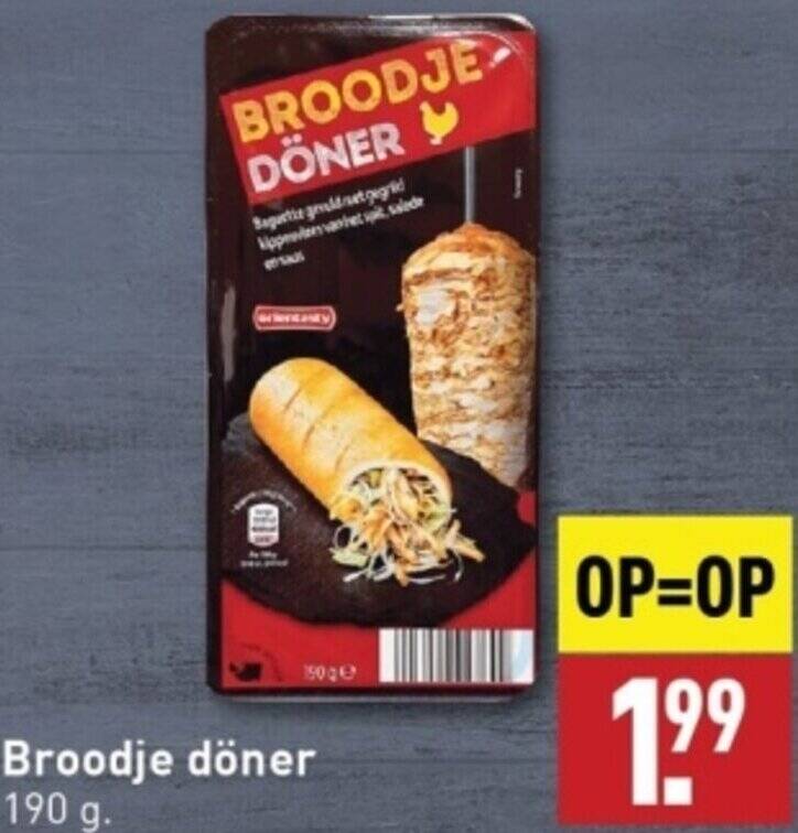 Broodje döner 190g aanbieding bij ALDI