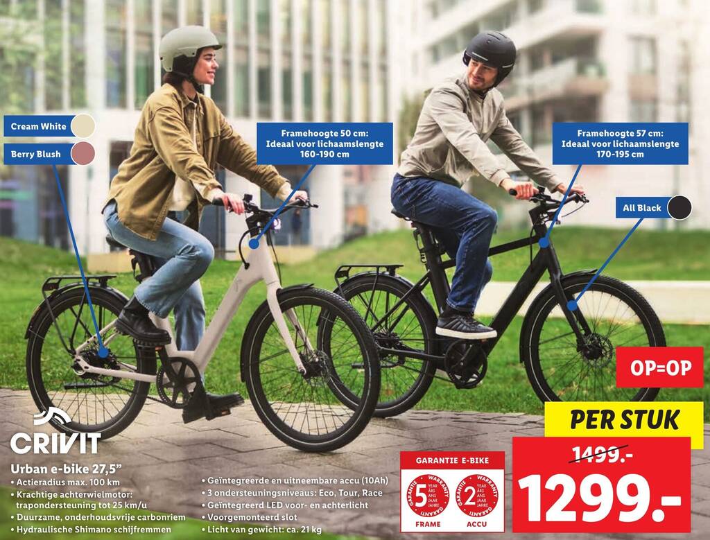 CRIVIT Urban e-bike 27,5 aanbieding bij Lidl