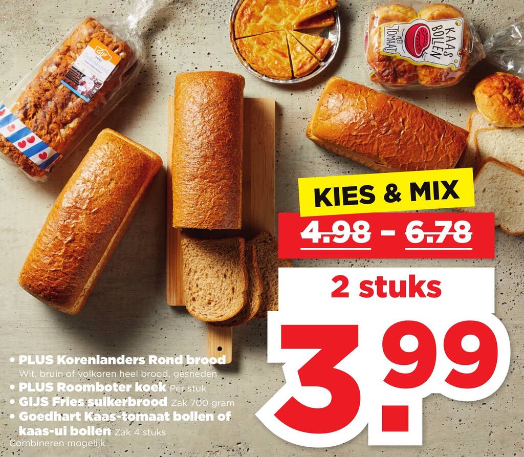 Korenlanders Rond brood ,Roomboter koek, GIJS Fries suikerbrood ...