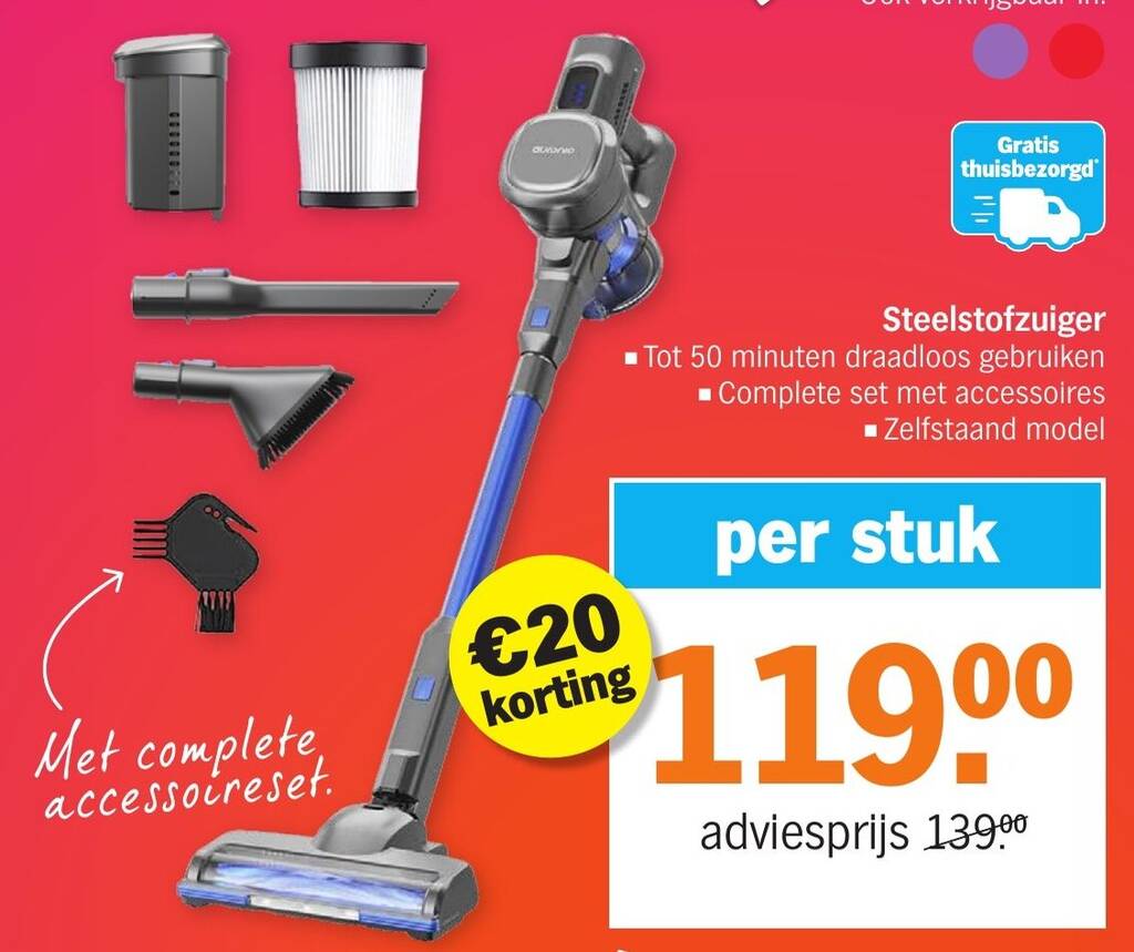 Steelstofzuiger per stuk aanbieding bij Albert Heijn