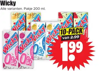 Wicky pakje 200 ml aanbieding bij Dirk