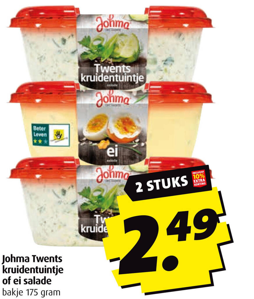 Johma twents kruidentuintje of ei salade 175 gram aanbieding bij Boni