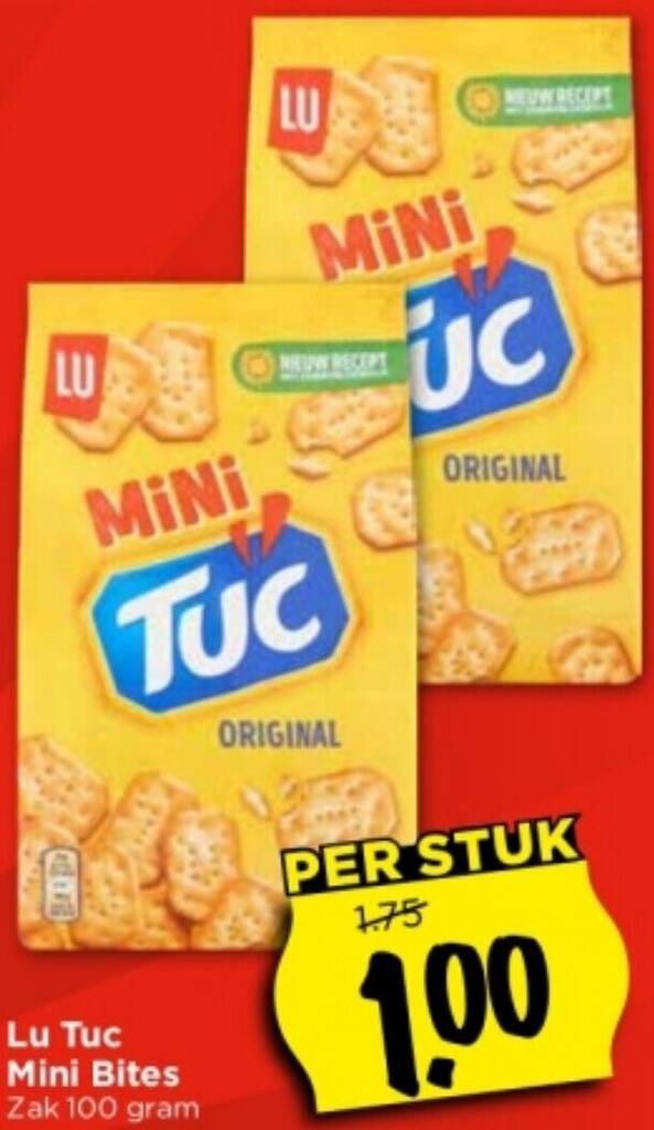 Lu Tuc Mini Bites 100 gram aanbieding bij Vomar Voordeelmarkt