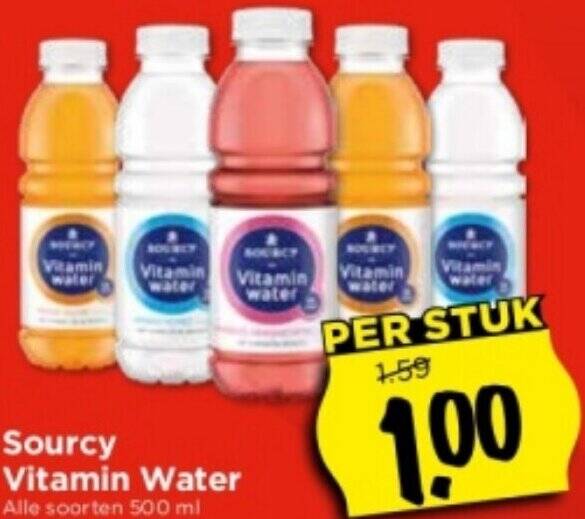 Sourcy Vitamin Water 500ml aanbieding bij Vomar Voordeelmarkt
