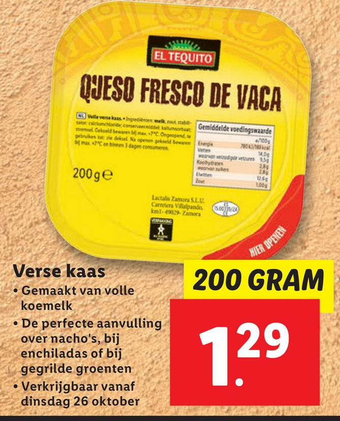 Verse kaas aanbieding bij Lidl