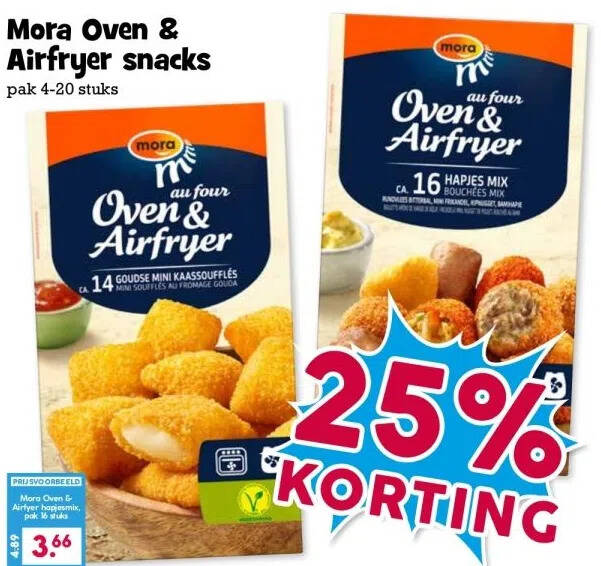Mora Oven & Airfryer snacks aanbieding bij Boon`s Markt