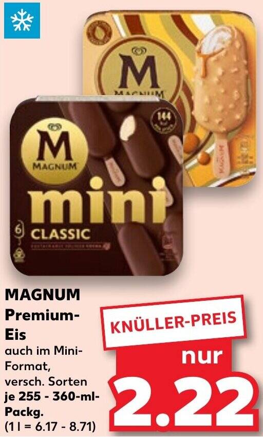 MAGNUM Premium-Eis 255-360mL aanbieding bij Kaufland DE