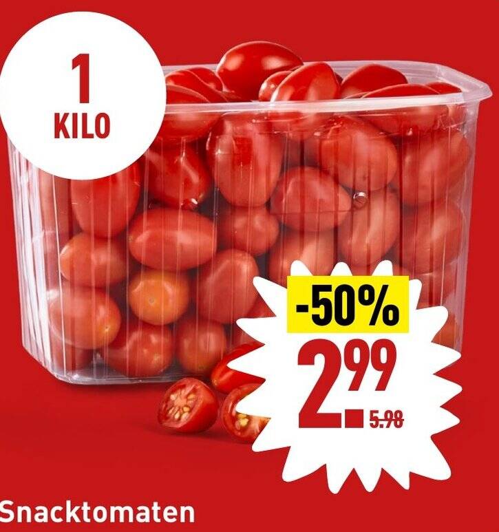 Snacktomaten 1kilo aanbieding bij ALDI