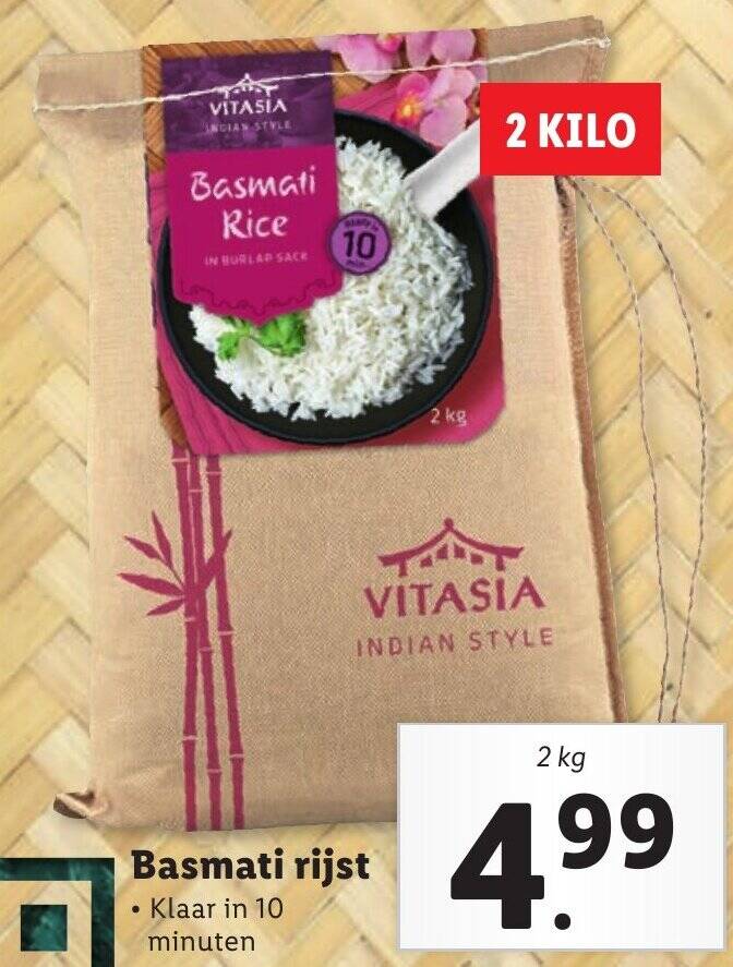 Basmati rijst 2kg aanbieding bij Lidl
