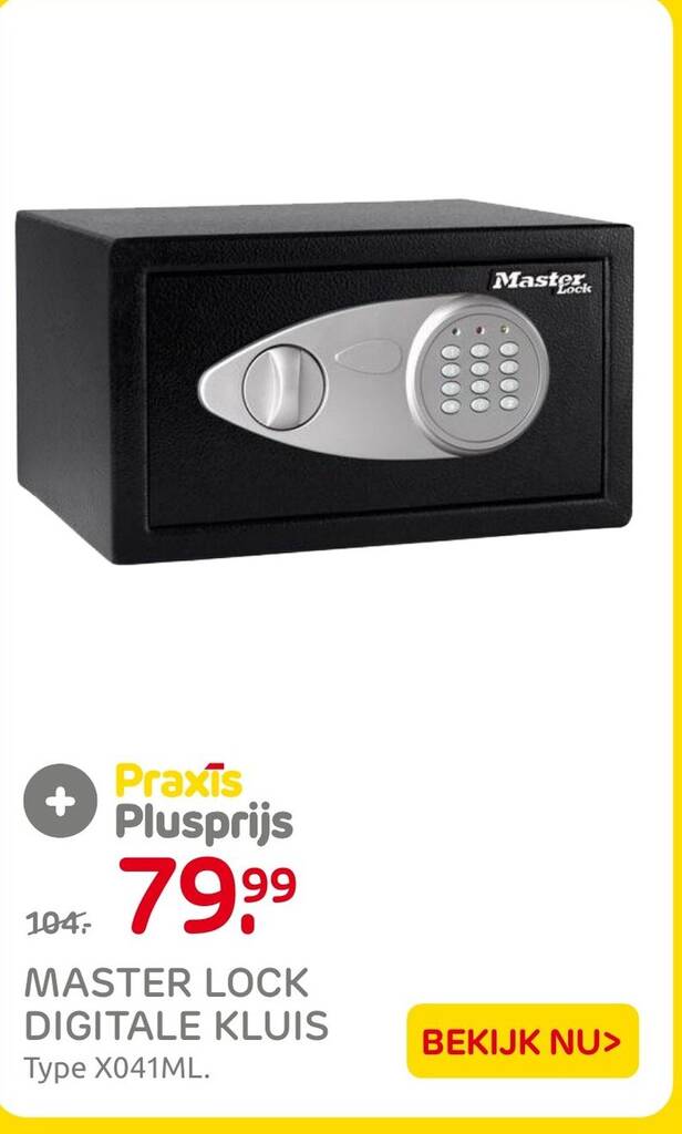 MASTER LOCK DIGITALE KLUIS aanbieding bij Praxis