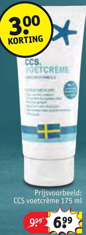 CCS voetcrème 175 ml aanbieding bij Kruidvat