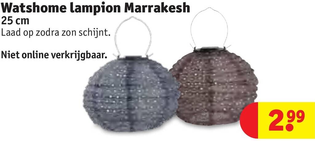 Watshome lampion Marrakesh 25 cm aanbieding bij Kruidvat