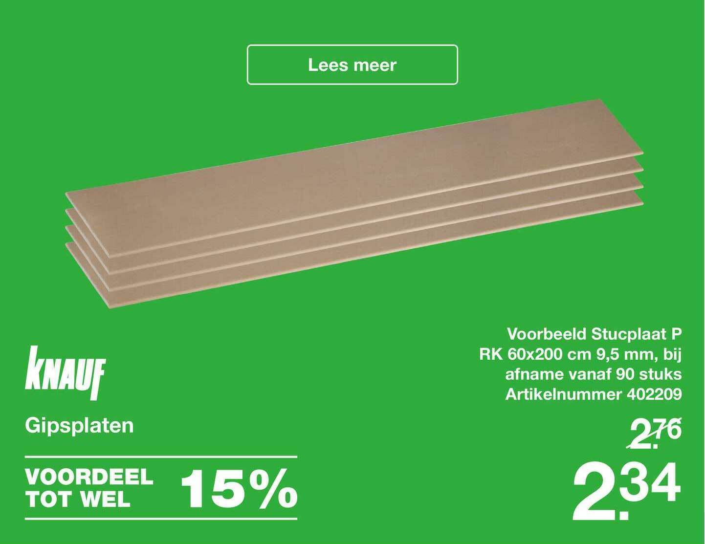 Knauf Gipsplaten aanbieding bij BOUWMAAT