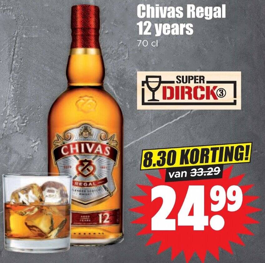 Chivas Regal 12 years 70 cl aanbieding bij Dirk